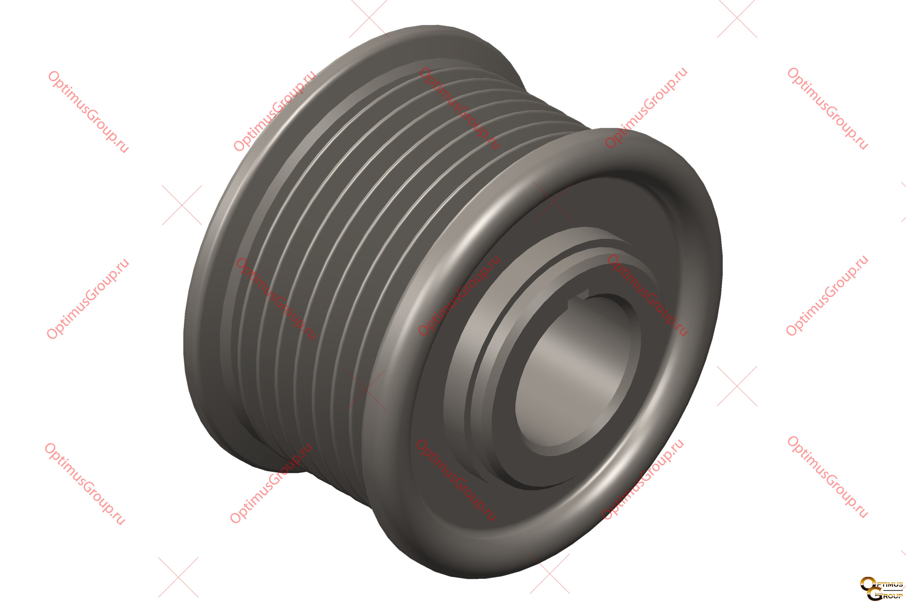 Купить 3925852 Шкив-ролик генератора Cummins QSB6.7 3919391 3913435 в ...